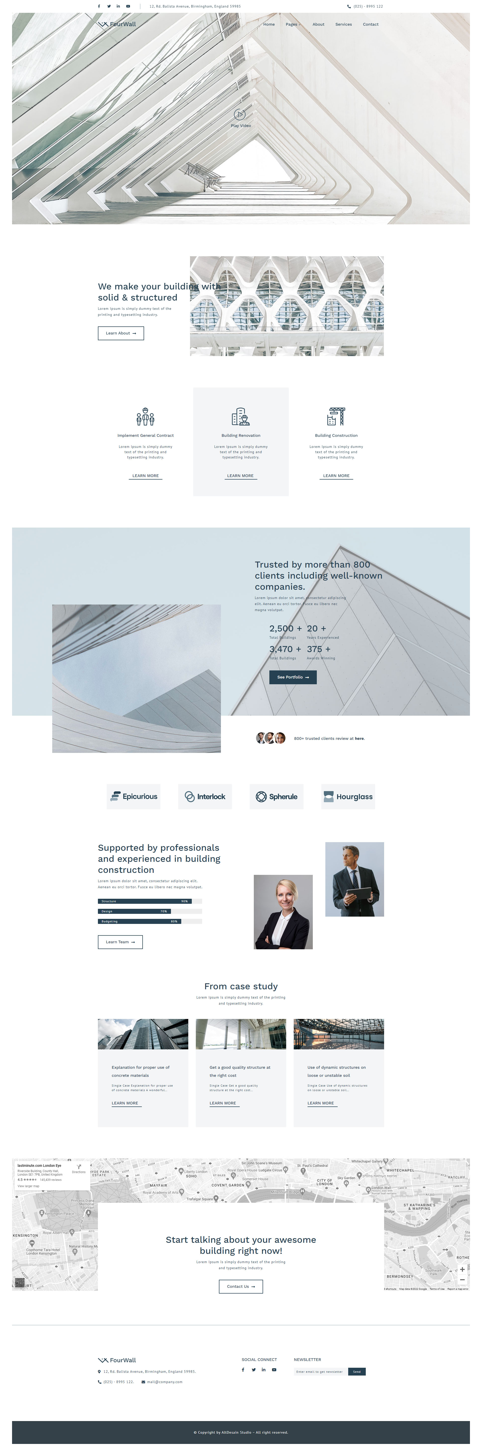FourWall - Construction Elementor Template Kit by Alt-Desain | ThemeForest